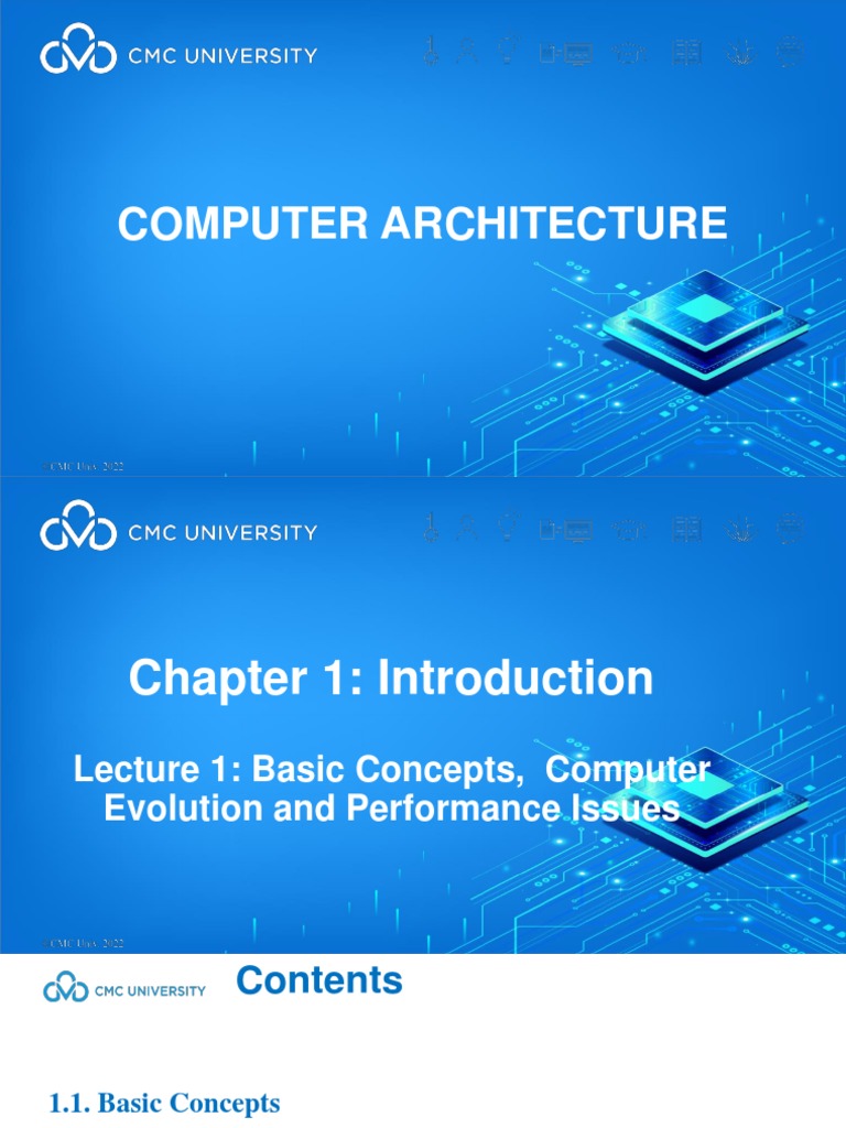 Slide CA Chapter 1 Lecture 1 | PDF | Central Processing Unit | Integrated Circuit