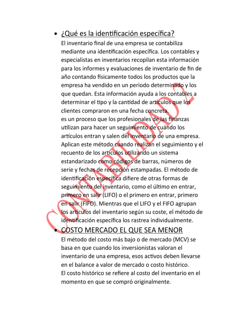 ¿Qué Es La Identificación Específica? | PDF