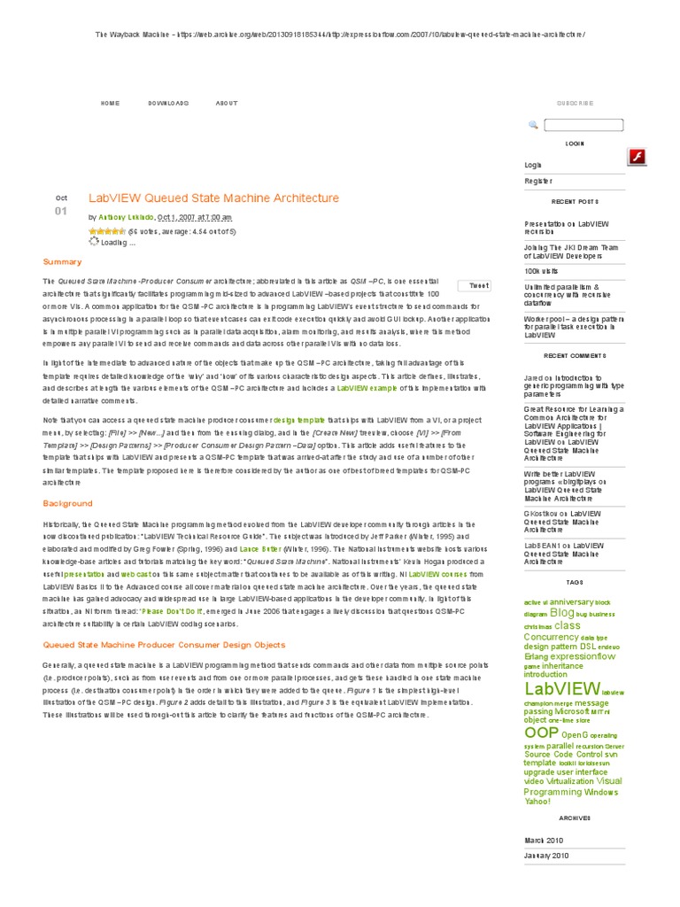 Labview Queued State Machine Architecture Expressionflow Download 8241