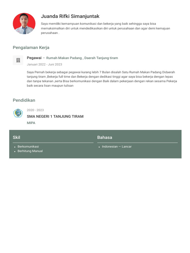 Cake Resume | PDF | Karier & Perkembangan