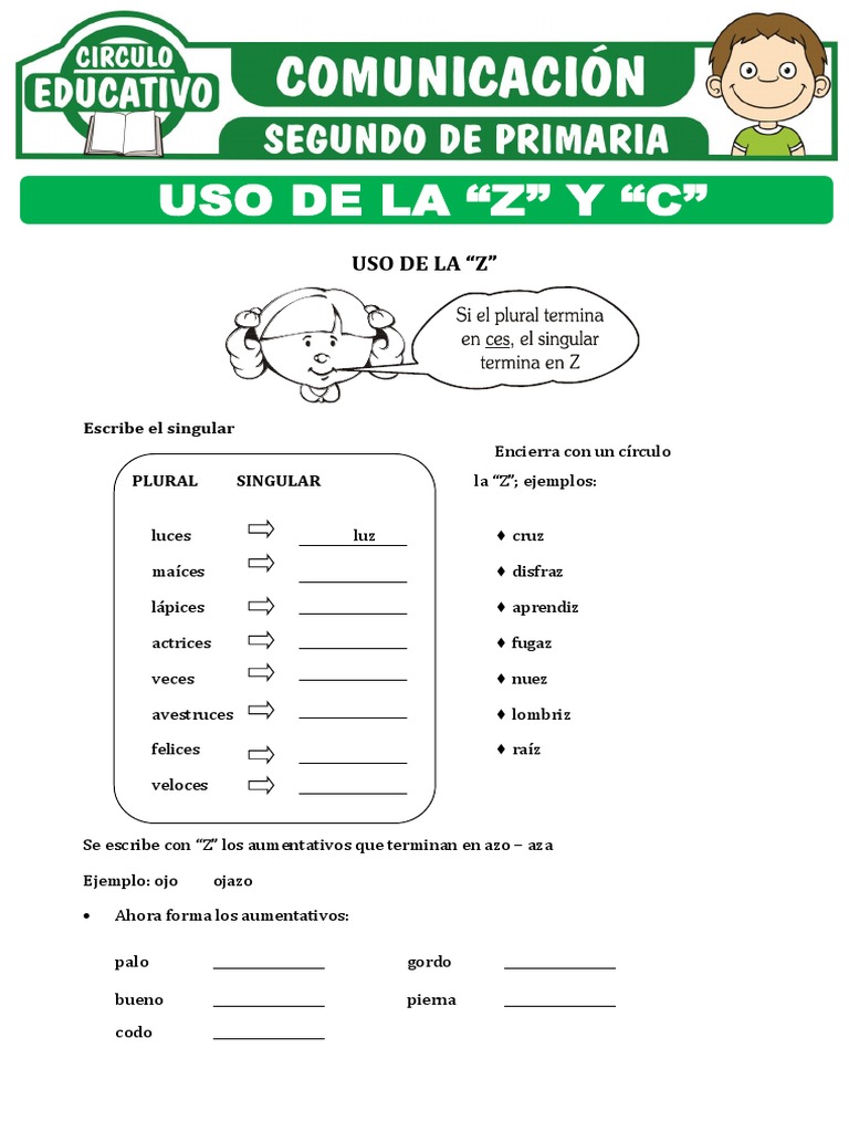 Uso-de-la-Z-y-C-para-Segundo-de-Primaria | PDF