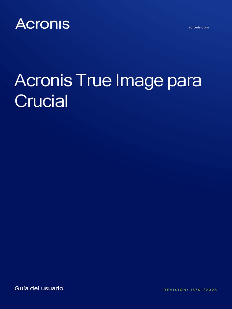 ACRONIS True Image para CRUCIAL | PDF