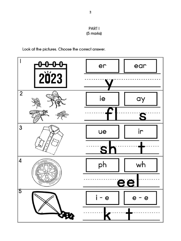 Uasa English Year 2 - Question | PDF