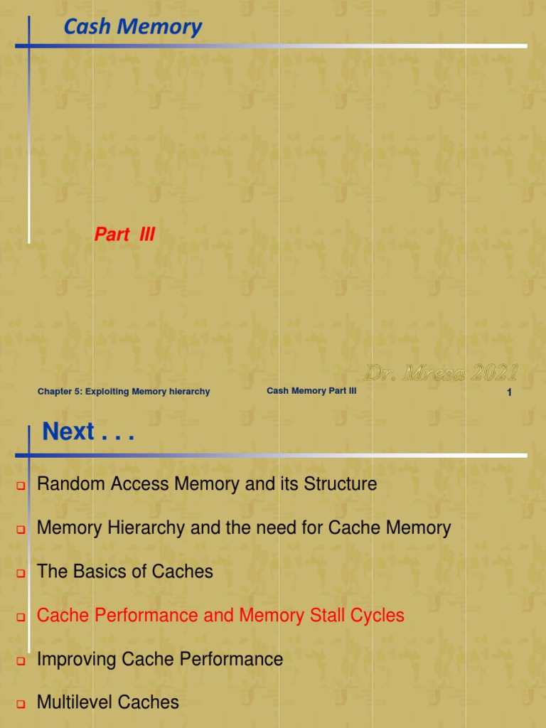 13-Chapter5 Cache MEM P3 | PDF | Cpu Cache | Cache (Computing)