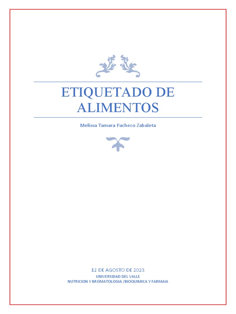 Lab Nutri 2 Etiquetado | PDF