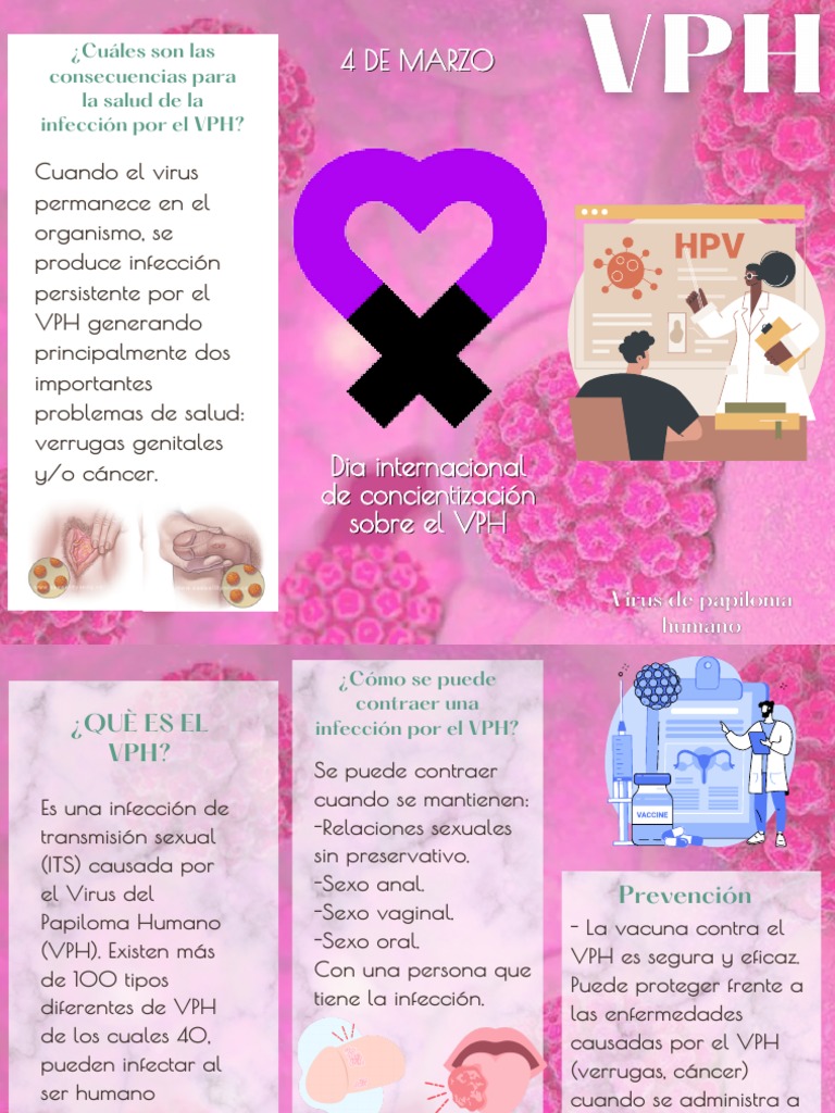 Folleto tríptico informativo datos sida vih sencillo rosa rojo blanco | PDF