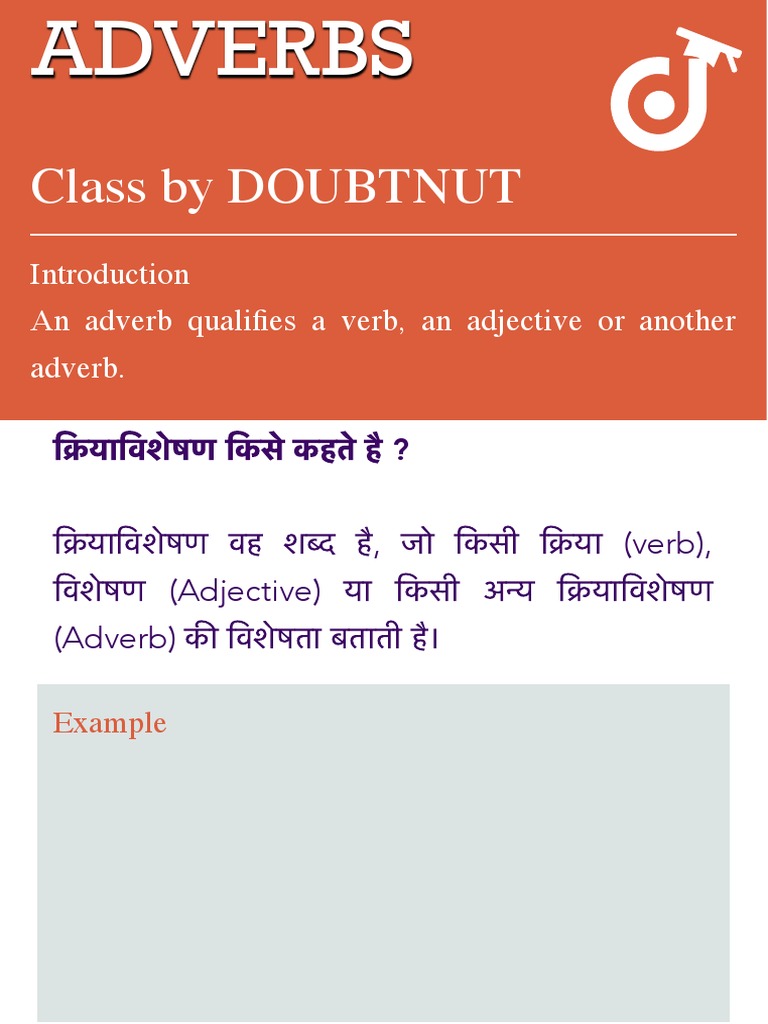 Class 10 English Grammar Chapter 13 Adverbs Cbse Board Doubtnut ...