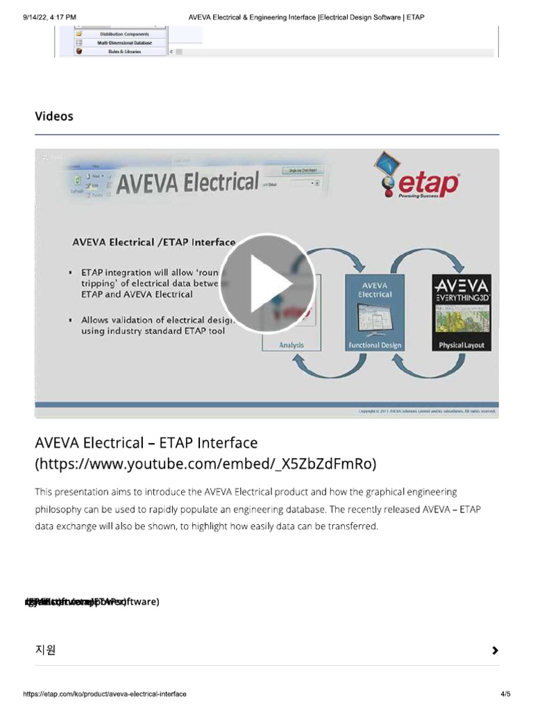 AVEVA Electrical - ETAP Interface - Part4 | PDF