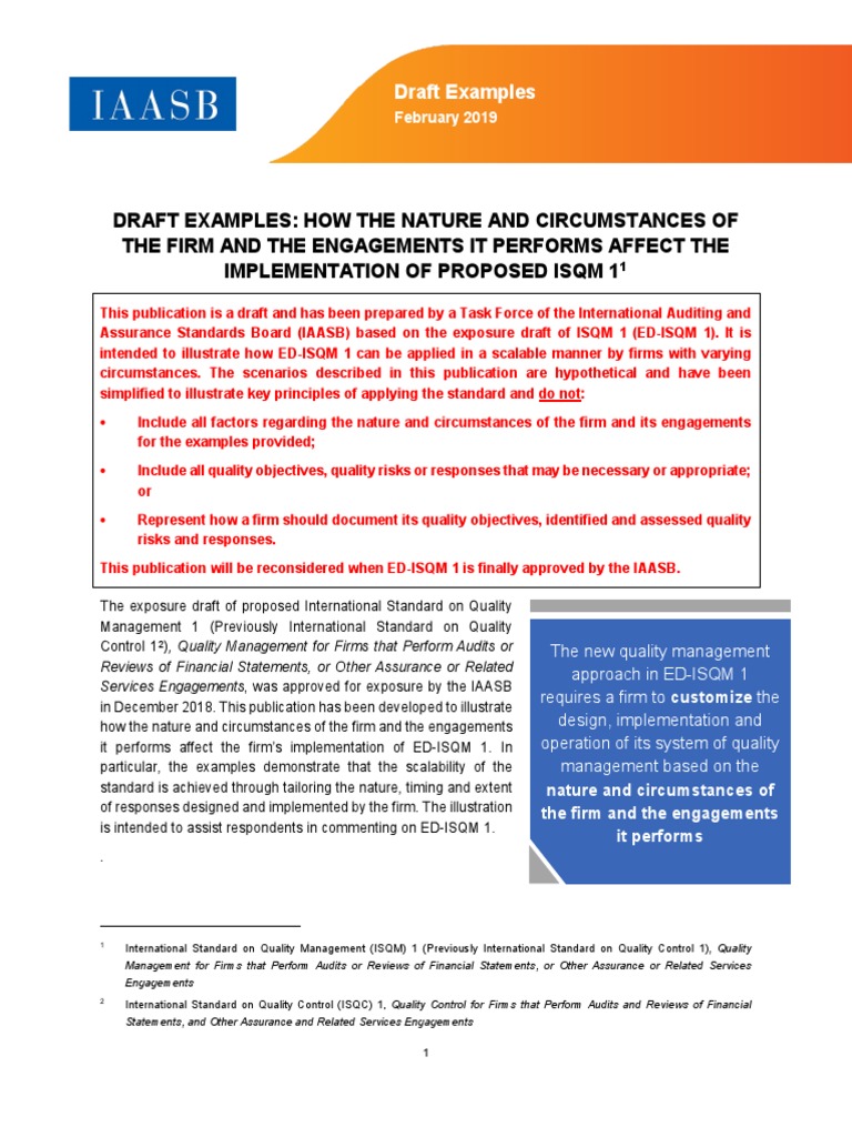 ISQM 1 Implementation Scenarios Guide | PDF