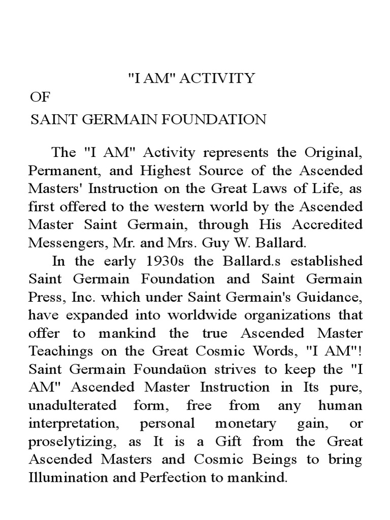 I Am | PDF | Ascended Master | Religious Belief And Doctrine