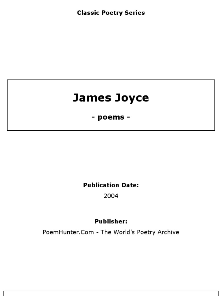 James Joyce Poems | PDF | Nature