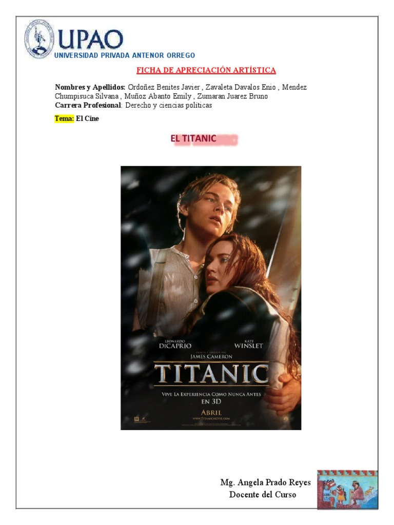 G4 - Ficha de Apreciación Artística El Cine | PDF