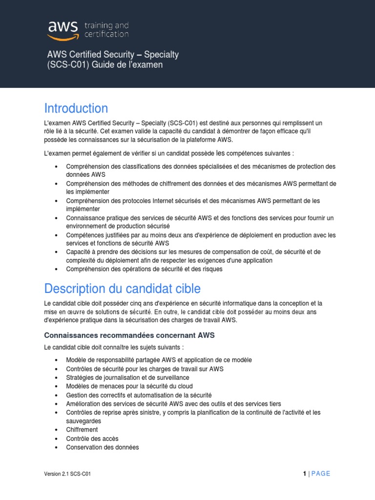 AWS Certified Security Specialty - Exam Guide | PDF