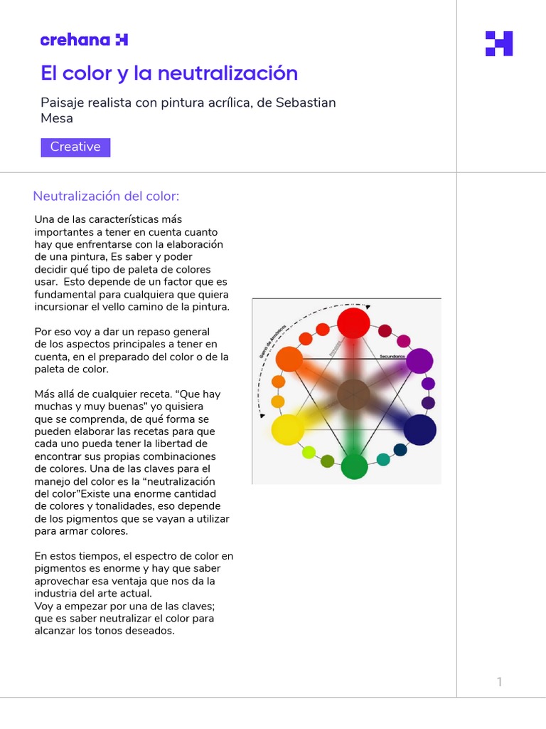El color y la neutralización | PDF | Color | Amarillo
