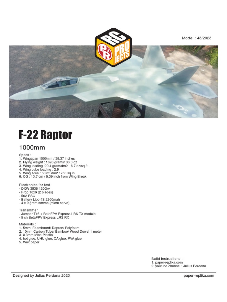 PR F22 Raptor A4 | PDF