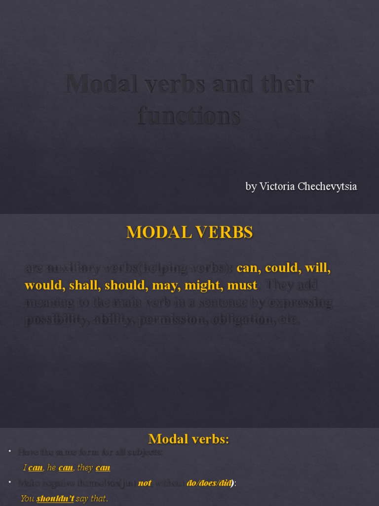 Understanding Modal Verbs and Usage | PDF