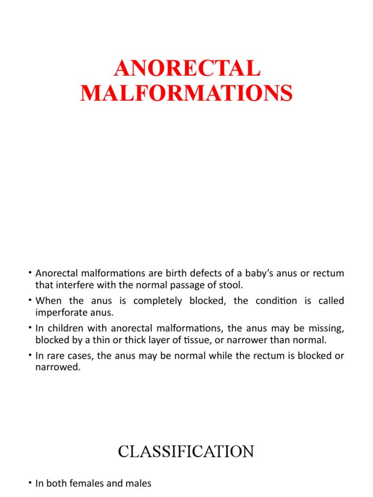 Anorectal Malformations | PDF | Vagina | Surgical Specialties