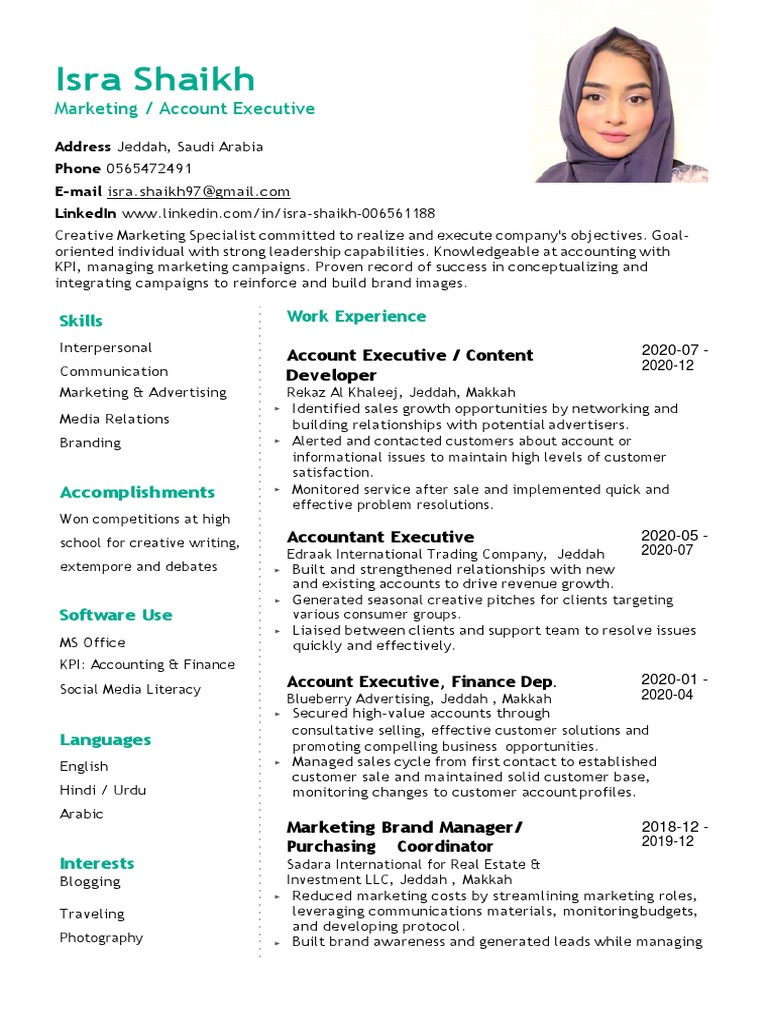 Isra CV | Download Free PDF | Marketing | Advertising