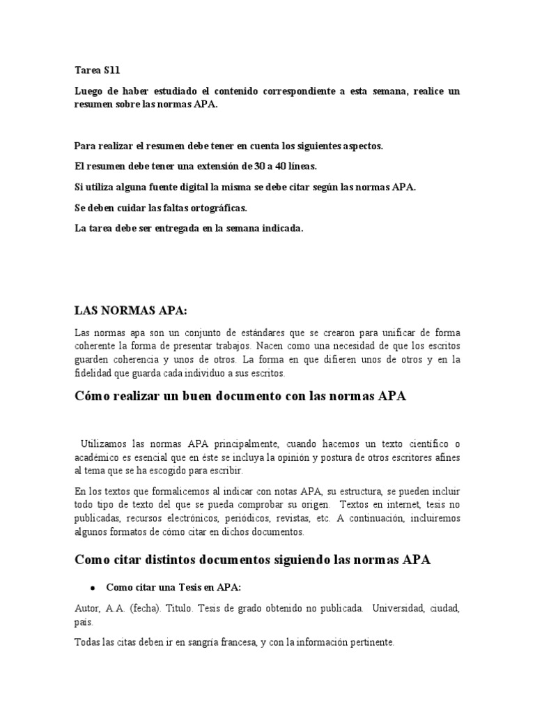 Resumen de Normas Apa | PDF | Comunicación escrita | Publicación