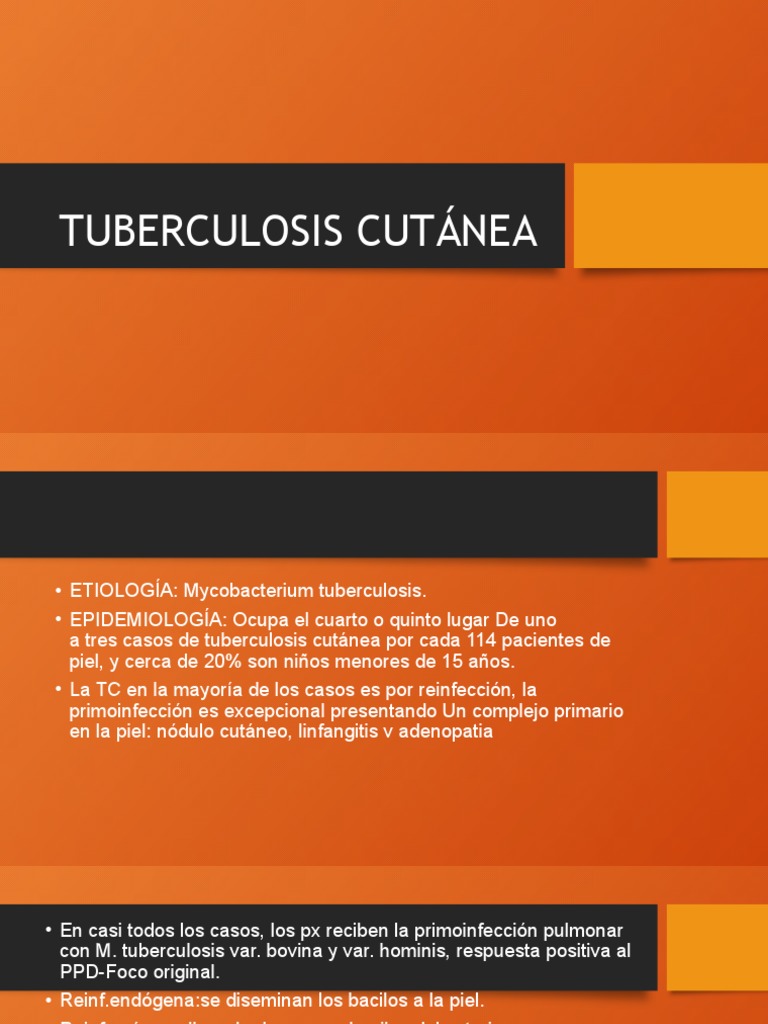 Tb Cutanea Pdf Tuberculosis Medicina Clinica