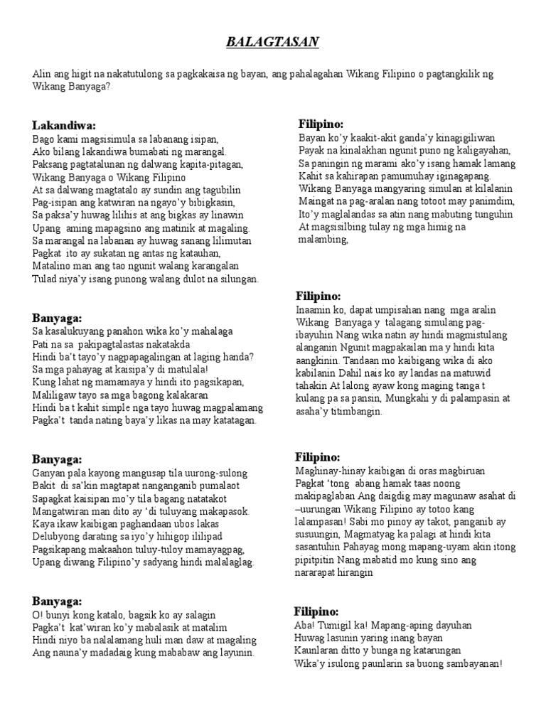 Balagtasan | PDF