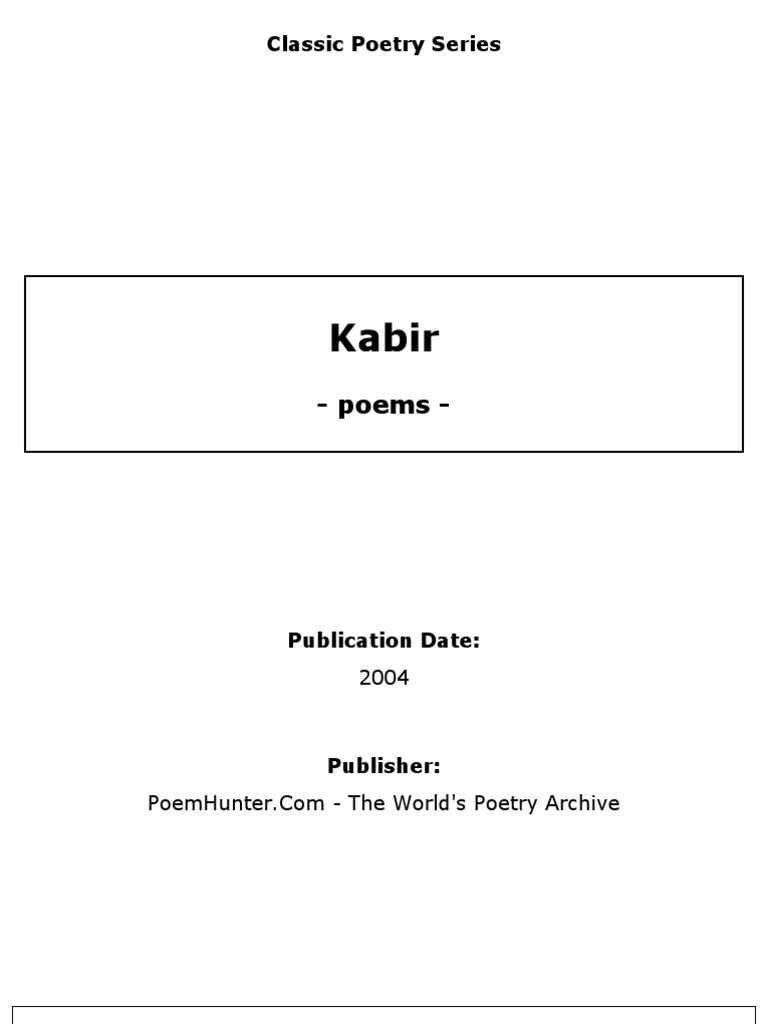 Kabir Poems | PDF | Religious Behaviour And Experience