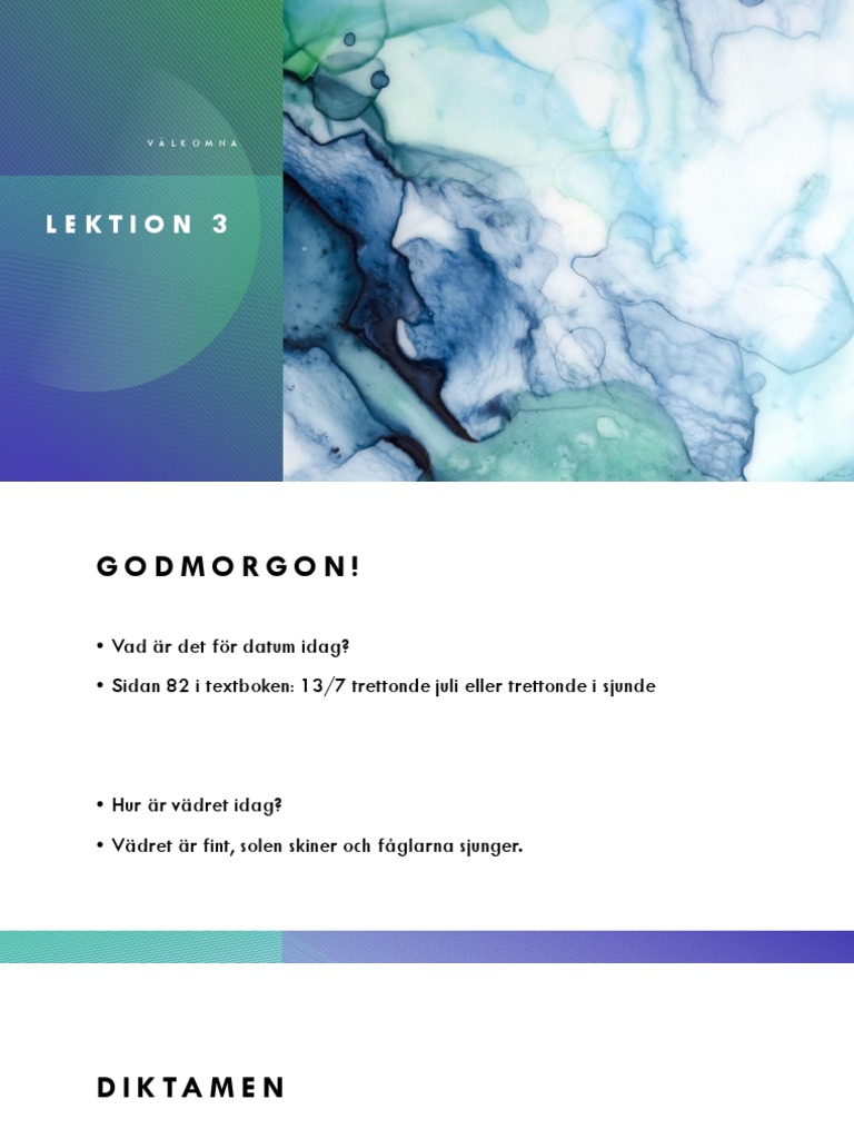 A2 - Lektion 3 | PDF