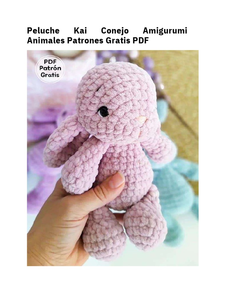 Patrón Conejo Amigurumi Gratis PDF | PDF | Amigurumi | Tejer