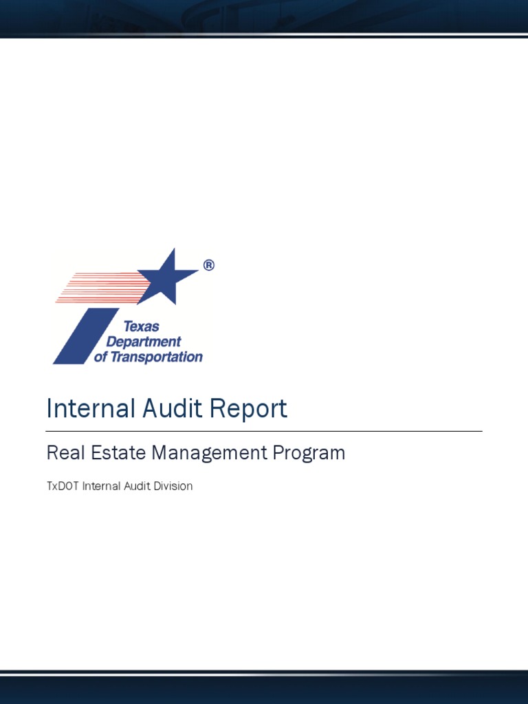 Real Estate Management Program Audit Report | PDF | Audit | Lease