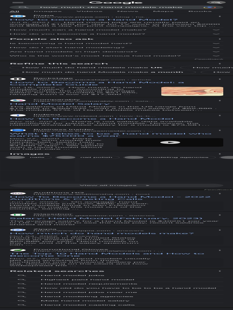 Hand Model Salary Insights and Tips | PDF | Salary | Business