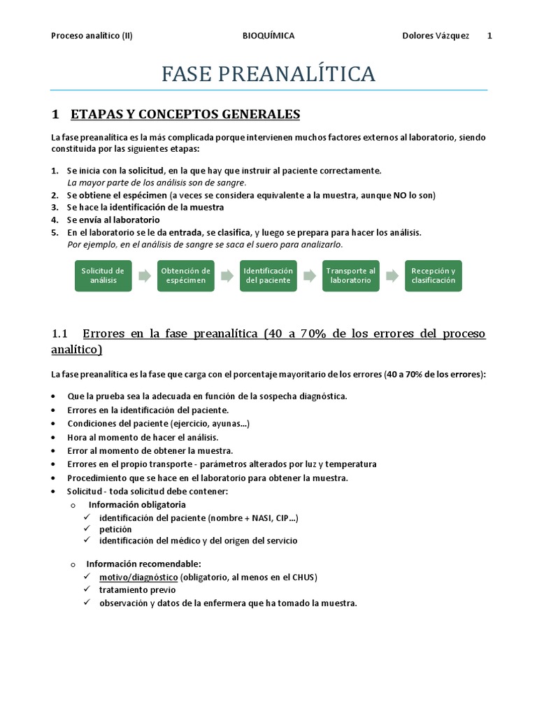E02. Fase Preanalítica | PDF