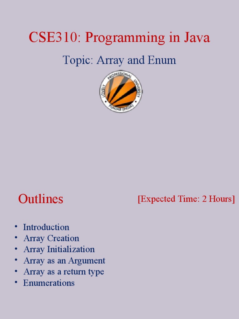 Array and Enum | PDF