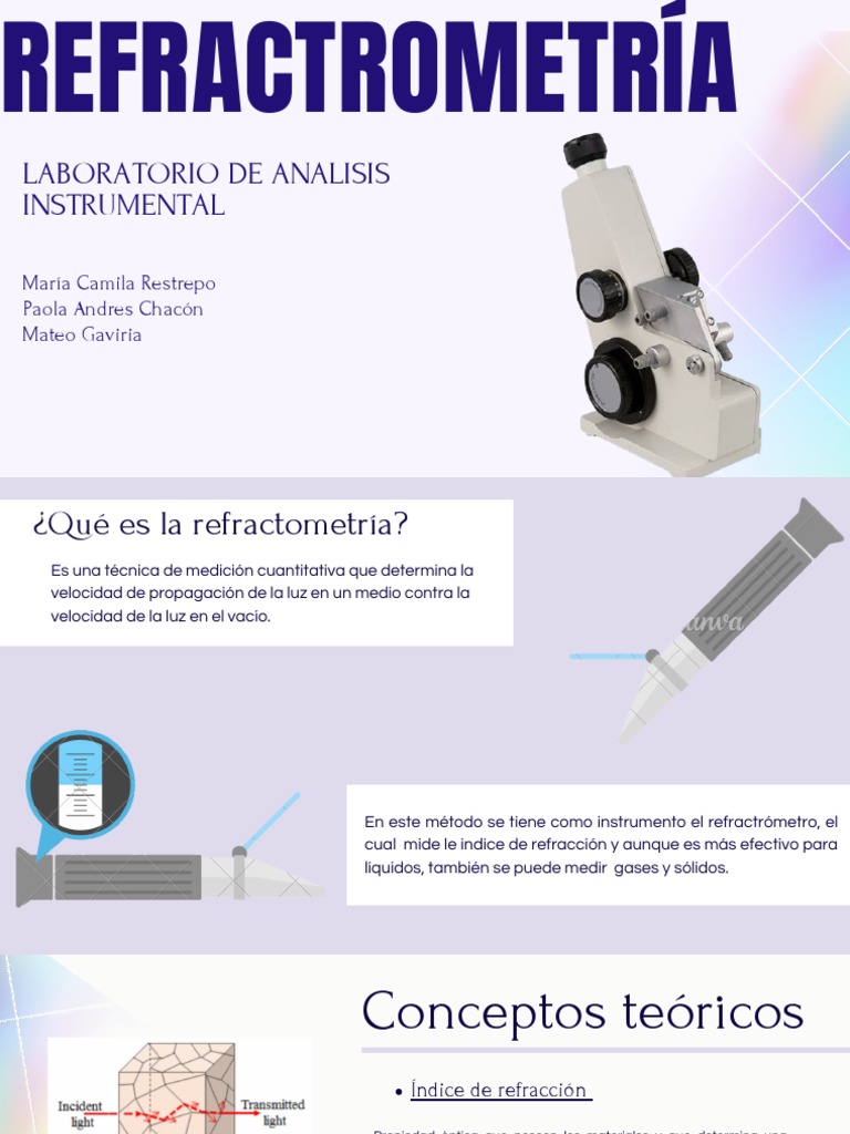 Refractometría | Descargar gratis PDF | Óptica | Ciencia de los Materiales