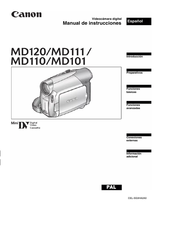 Manual Canon MD101 (Español - 63 Páginas) | PDF