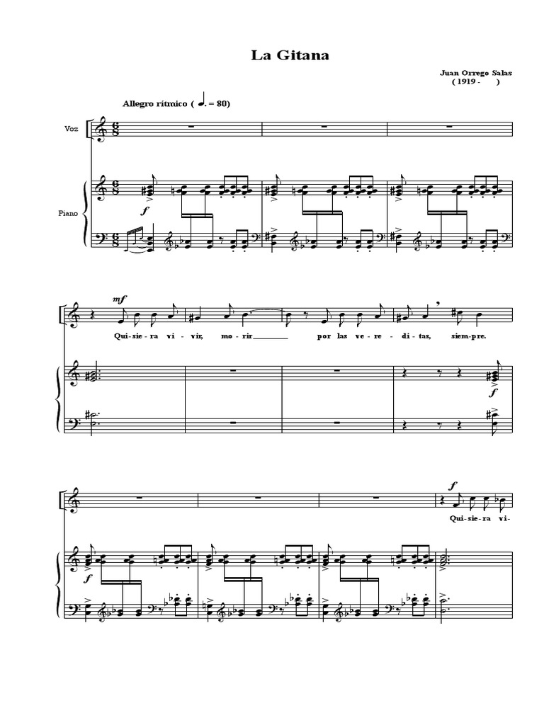 La Gitana Orrego Salas | PDF