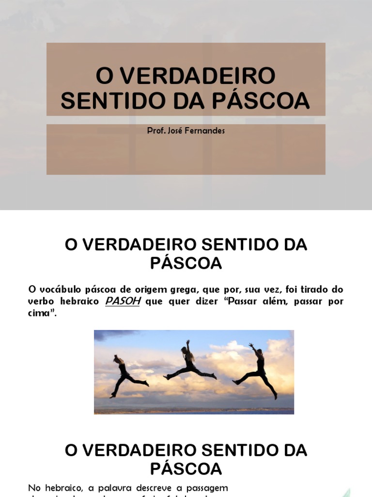 Verdadeiro Sentido Da Páscoa Pdf