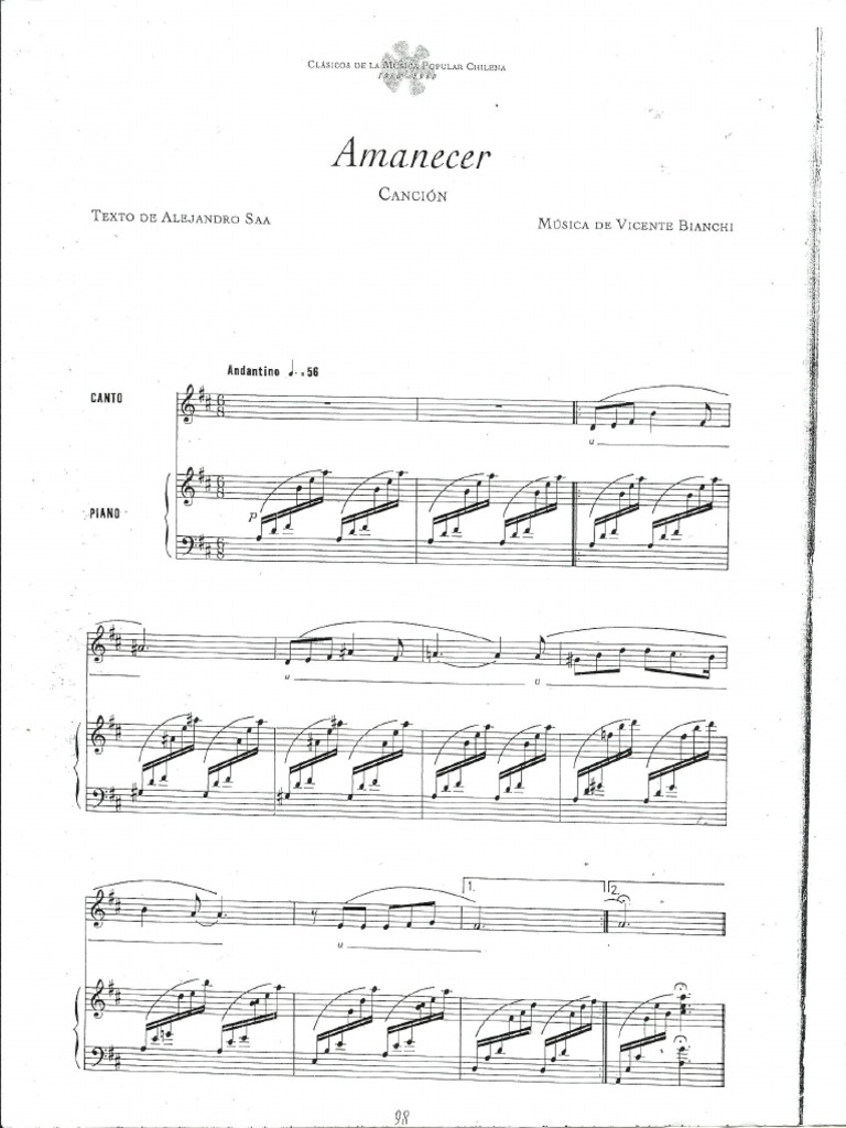 Amanecer - Vicente Bianchi | PDF