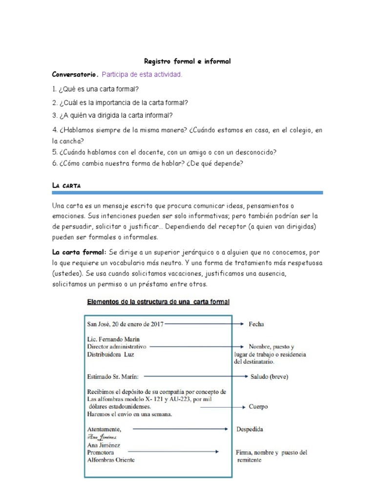 Registro Formal e Informal | PDF