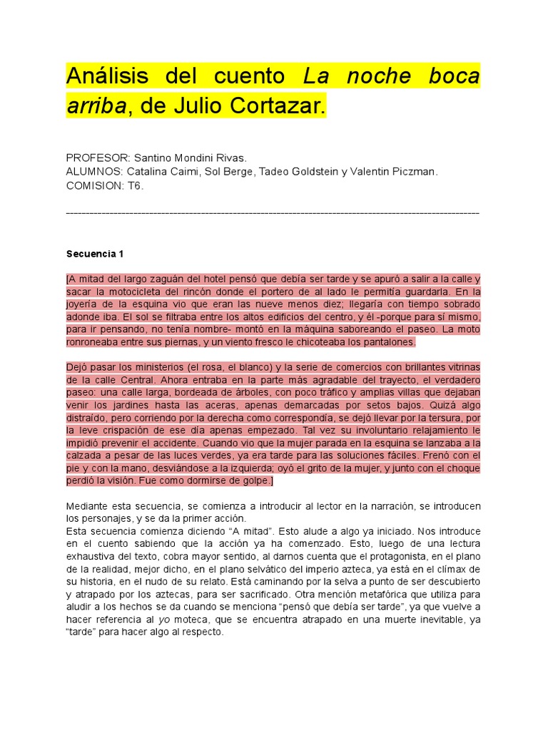 La Noche Boca Arriba | PDF