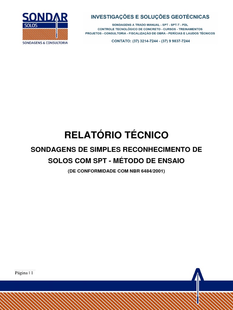 6.relatório Final SPT Argo Eng Paulo ITA 2furos Ok | PDF | Engenharia Civil