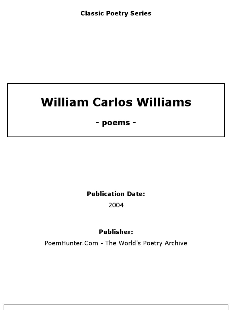 William Carlos Williams Poems | PDF | Nature