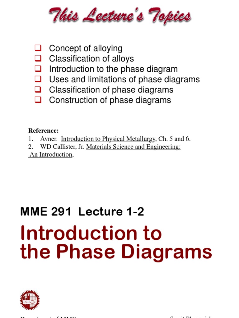 MME 291 Lec-1,2 Phase Diagram | PDF