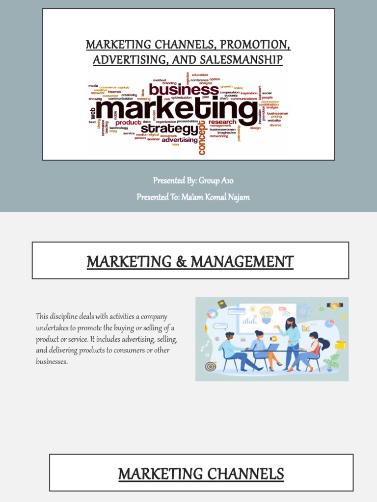Marketing Channels, Promotion, Advertising, and Salesmanship | PDF