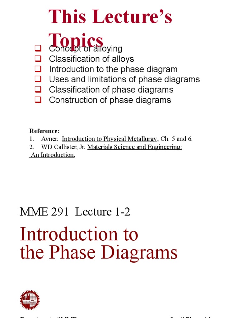 MME 291 Lec-1,2 Phase Diagram | PDF