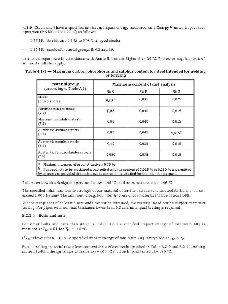 Riassunto EN13480-2 | PDF