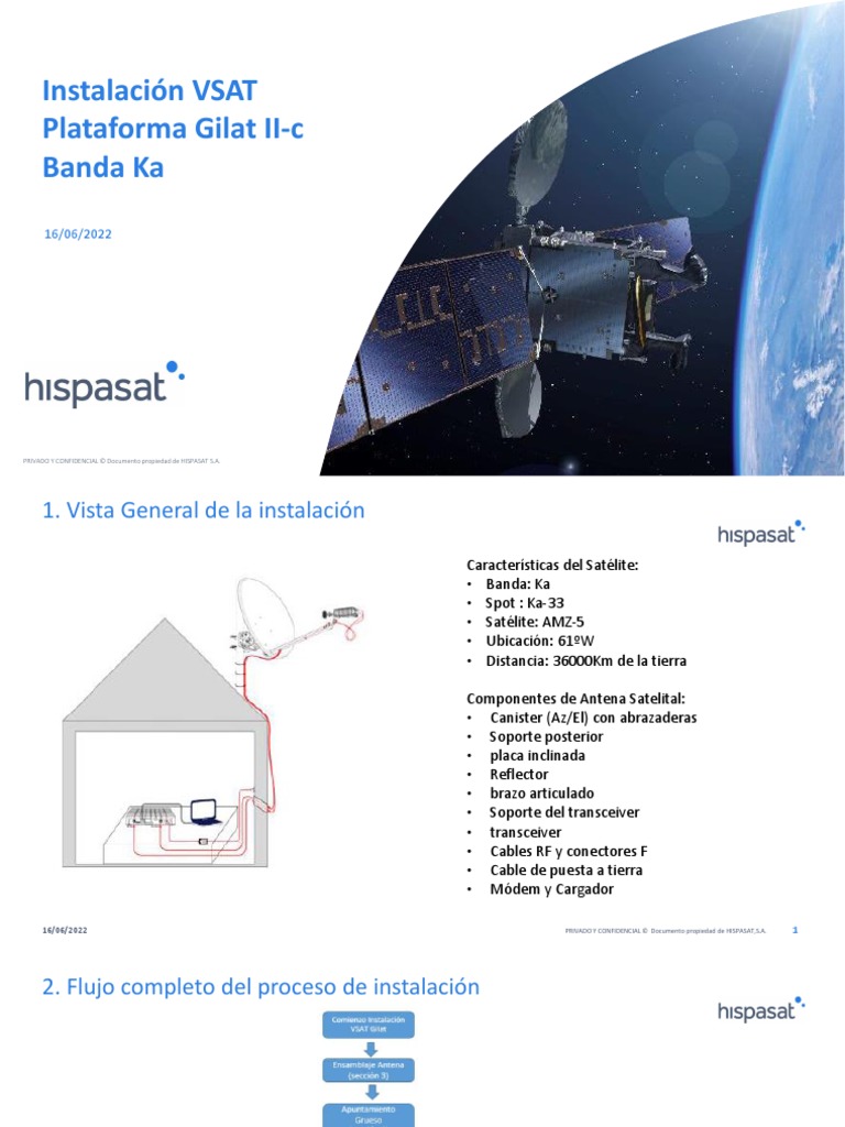 Instalación VSAT Plataforma Gilat II-c Banda Ka | PDF | Dirección IP ...
