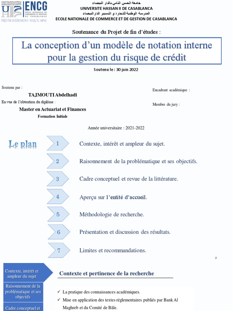 La conception d’un modèle de notation interne pour la gestion du risque ...