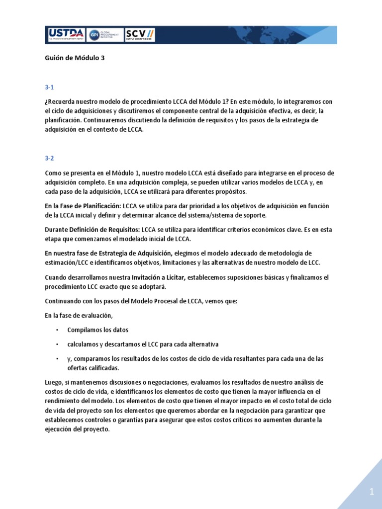 Guión de Módulo 3 | PDF