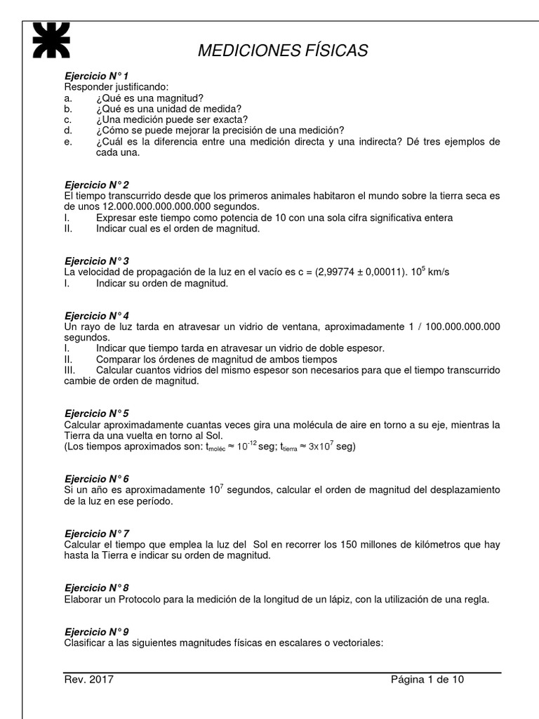 4 Guia-01 Mediciones 2017 | PDF | Medición | Longitud