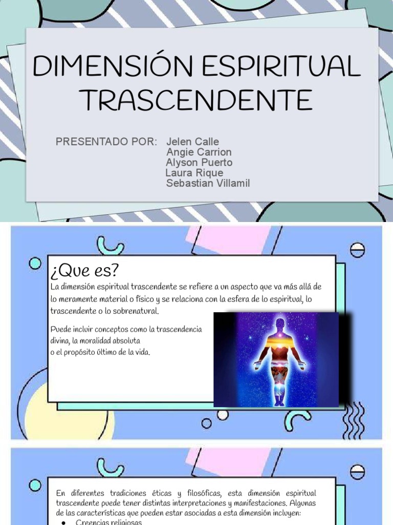 Dimensión Espiritual y Trascendencia | PDF | Relaciones personales ...